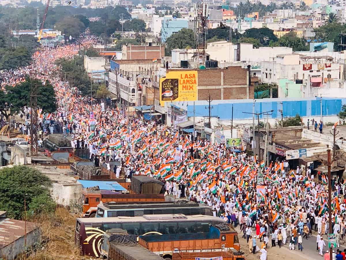 CAA-NRC-NPR: Hyderabad witnesses massive ‘Tiranga Rally’ - The Siasat ...