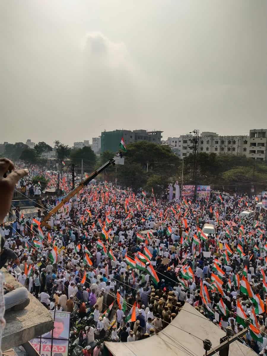CAA-NRC-NPR: Hyderabad witnesses massive ‘Tiranga Rally’ - The Siasat ...