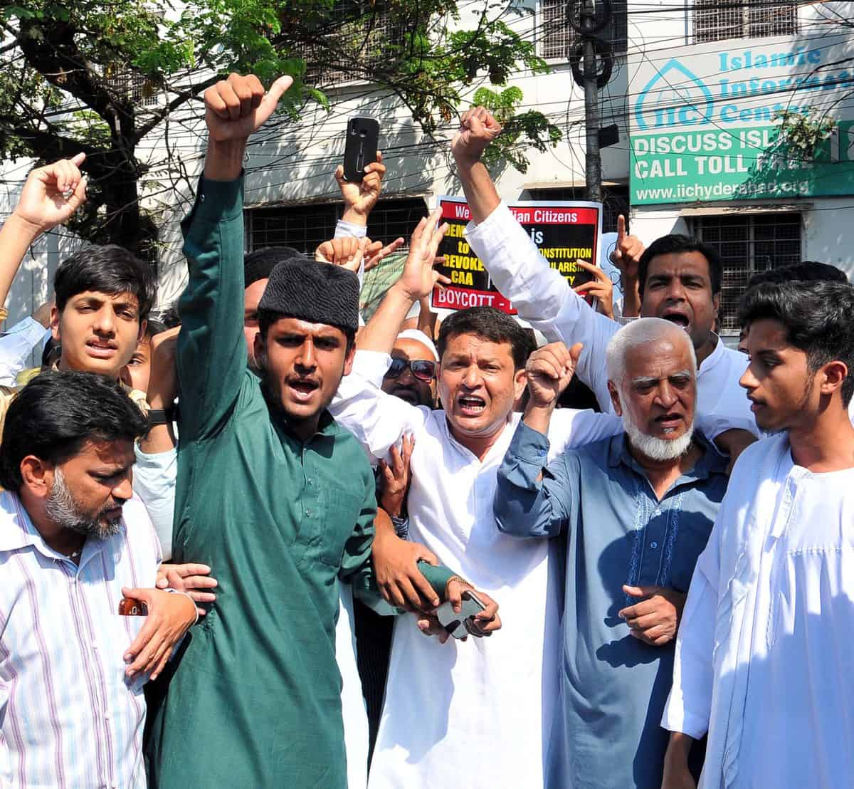 CAA: Protest held near Azizia Mosque in Hyderabad - The Siasat Daily ...