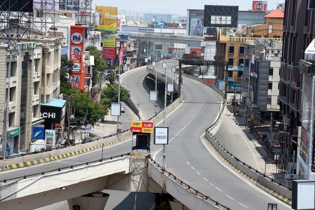 Hyderabad: Panjagutta flyover wears a deserted look - The Siasat Daily ...