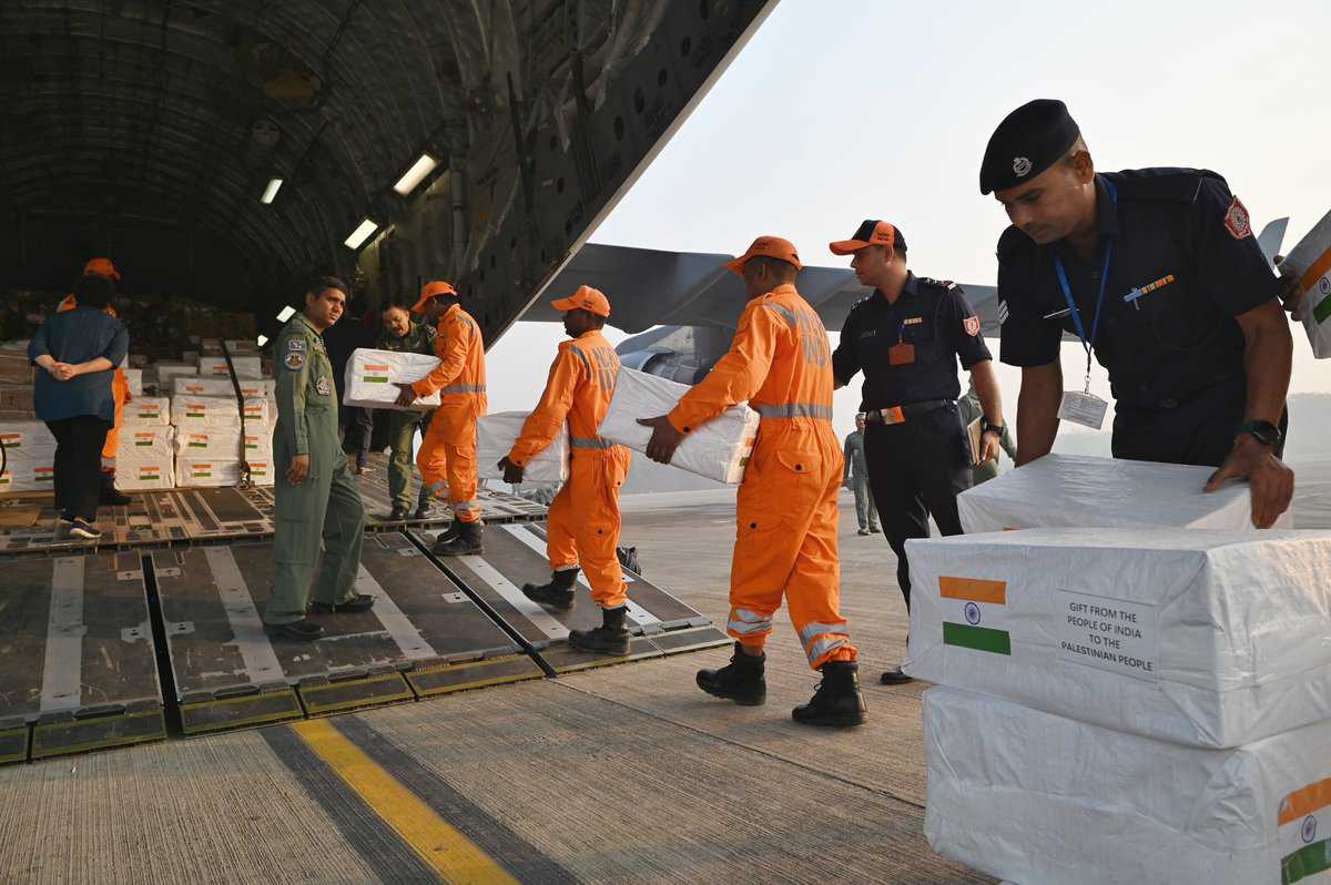 In Photos: India sends humanitarian aid for Palestine In Photos: India sends humanitarian aid for Palestine