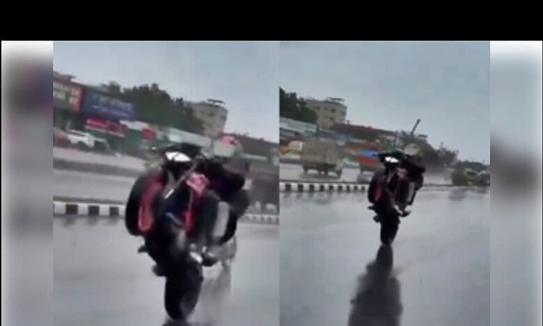 Video: Youth dies while doing bike stunts for reels in Hyderabad