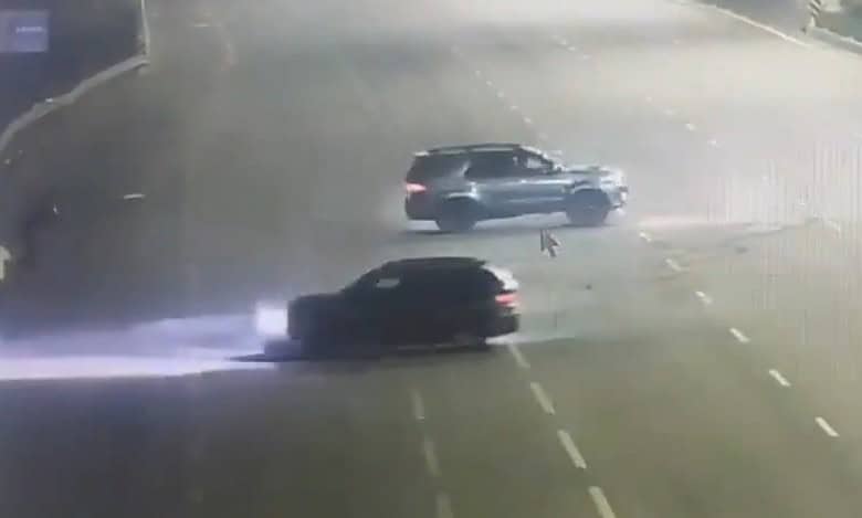 Luxury cars perform stunts at Hyderabad's Outer Ring Road