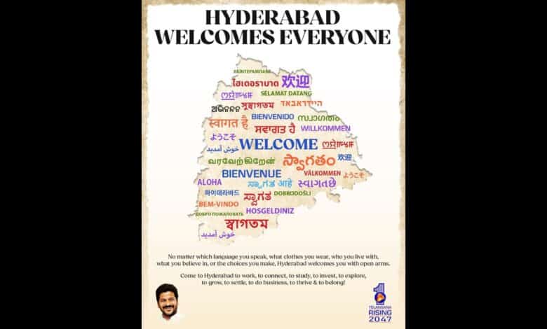 Amid language debate, govt sends ‘Hyderabad Welcomes Everyone’ message