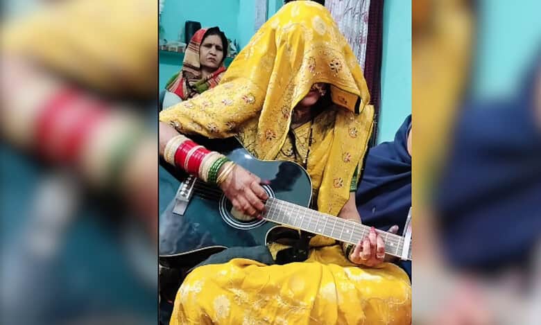 Video: Woman in ghunghat playing guitar stirs debate on tradition