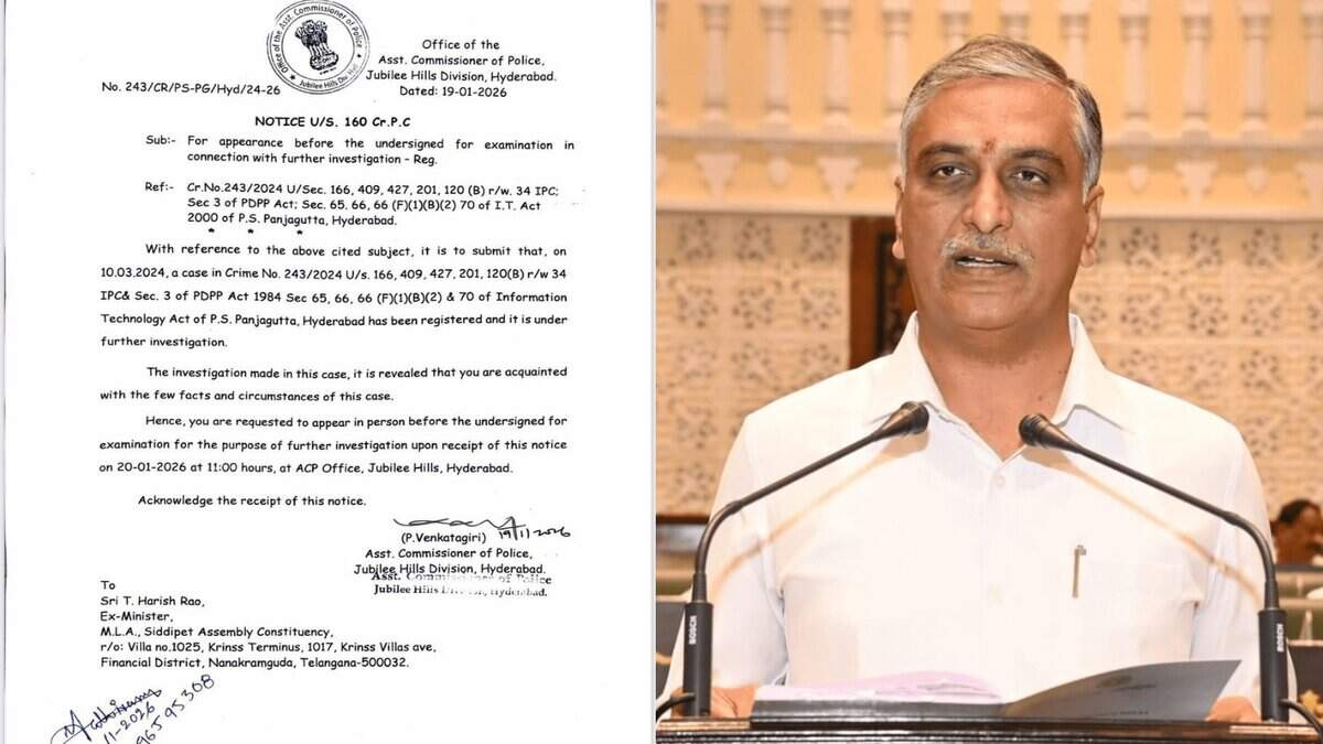 Telangana Police summons Harish Rao for questioning in phone tapping case