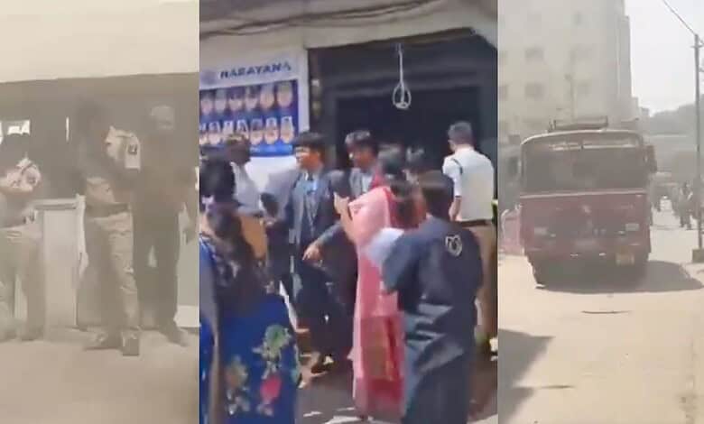 Video: Fire breaks out at school in Hyderabad's Miyapur, students evacuated