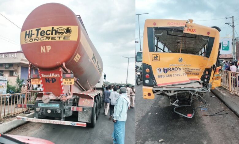 En route to school, 19 students injured in accident in Telangana's Siddipet