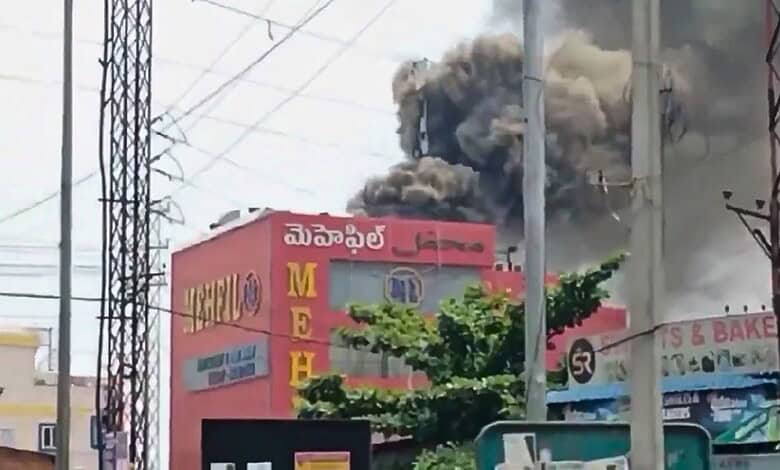 Fire breaks out on Mehfil restaurant terrace in Hyderabad