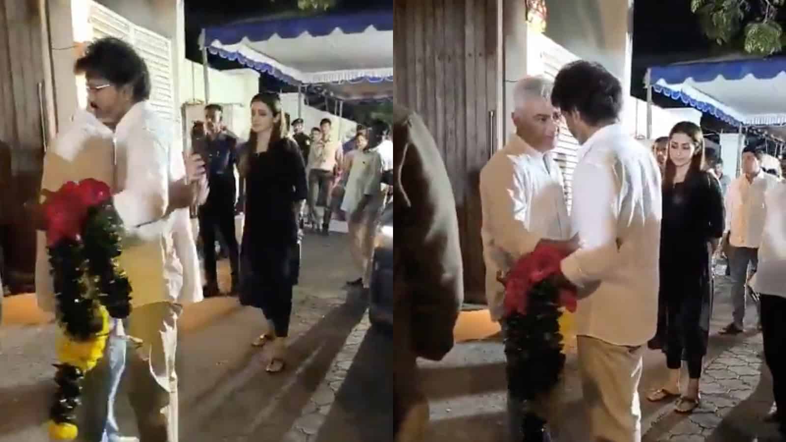 Thalapathy Vijay and Trisha visit Thala Ajith after personal loss