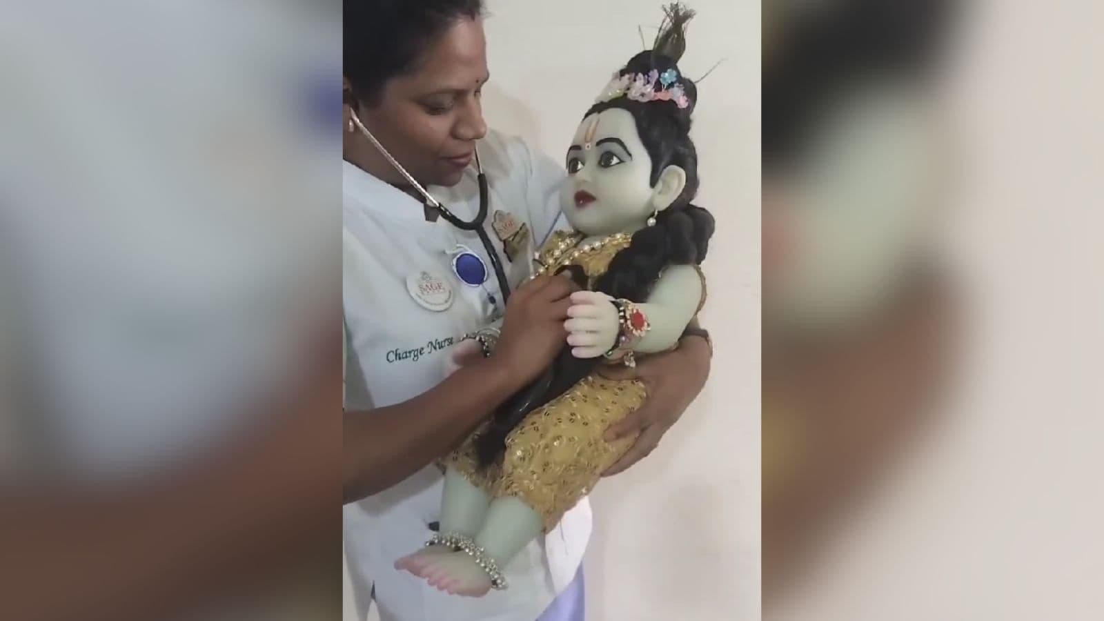Gujarat hospital staff examine Laddu Gopal idol, video draws mockery
