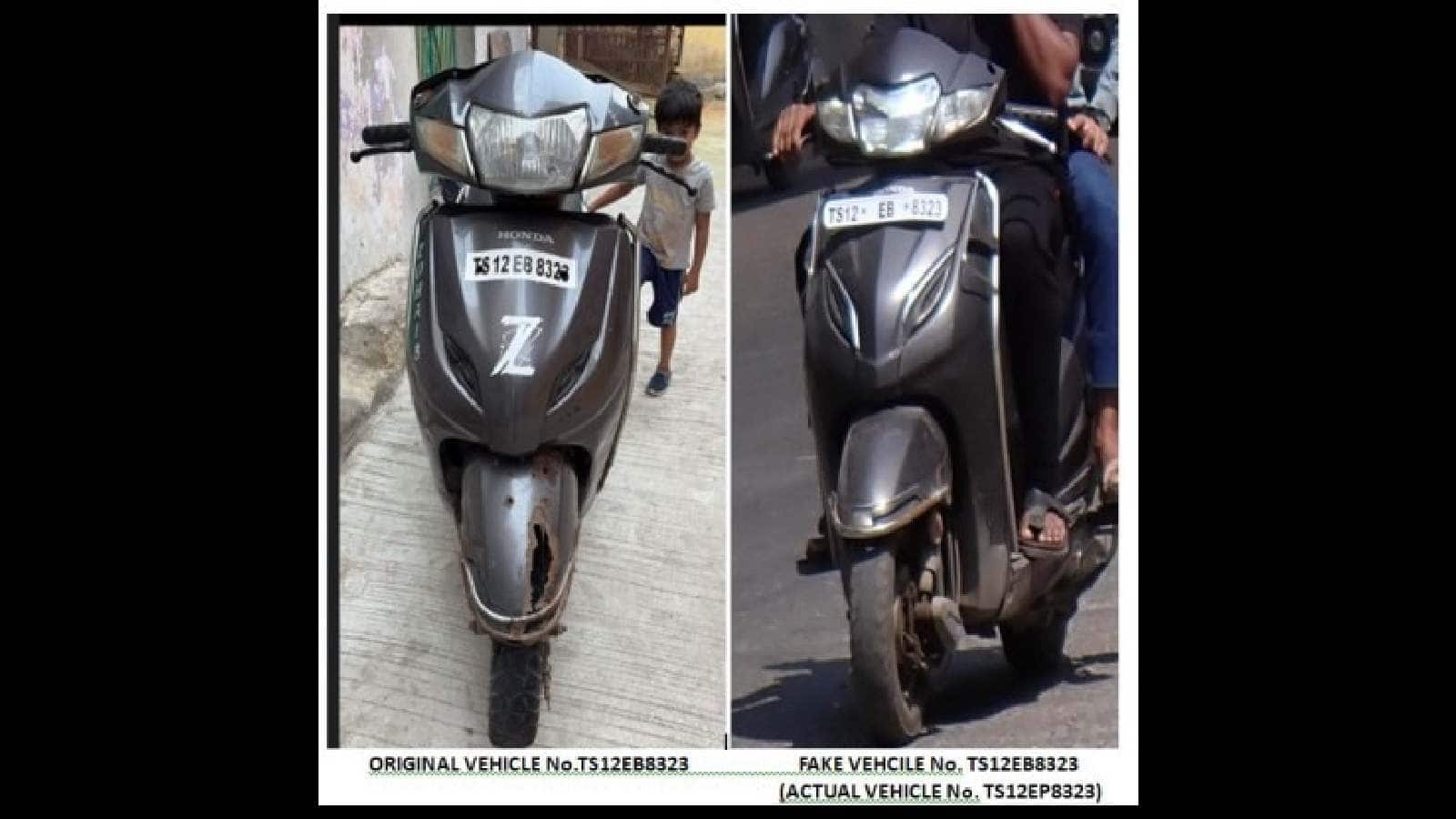 Two held for changing number plates to avoid traffic fines in Hyderabad