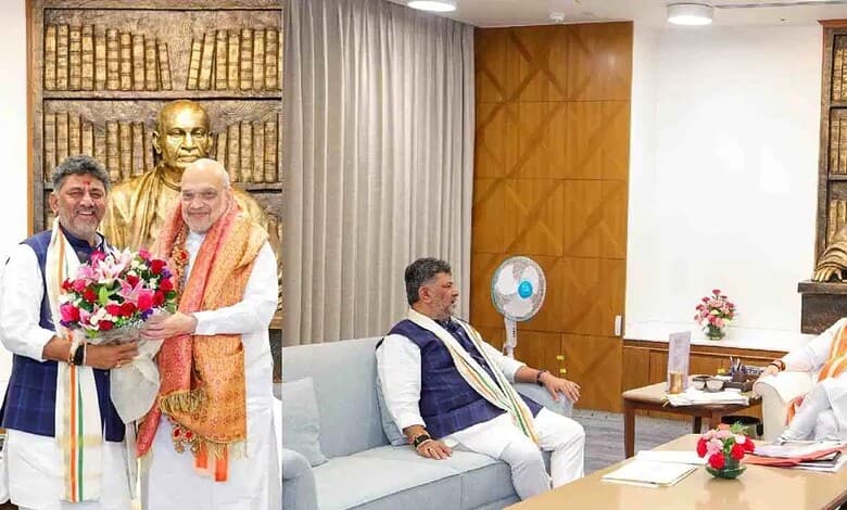Karnataka CM Shivakumar meets Amit Shah, seeks police reforms