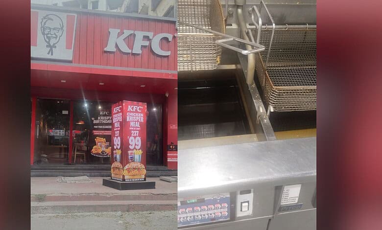 Unsafe cooking oil, pungent smell found at KFC in Hyderabad
