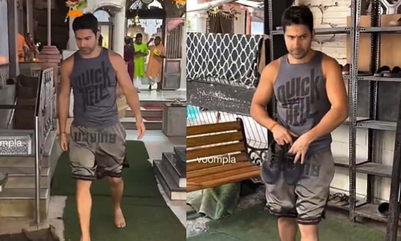 Video: Fans defend Varun Dhawan as he visits temple in shorts